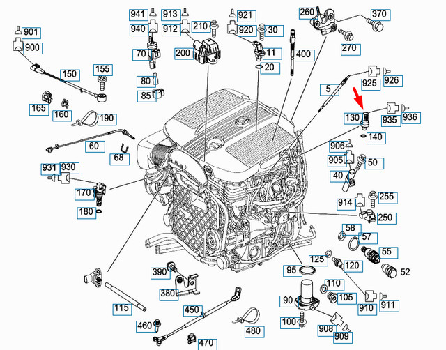 Mercedes-Benz GLE W166 Pressure Sensor A0091535228 OEM for sale online ...
