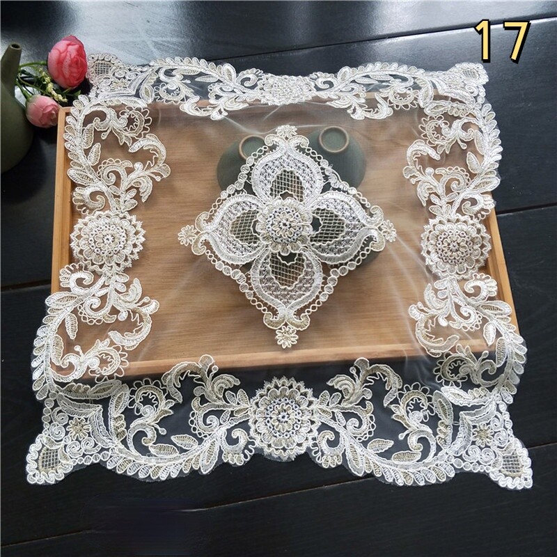 1 X European Lace Coaster Placemat Tea Fruit Plate Vase Pad Cup Table ...