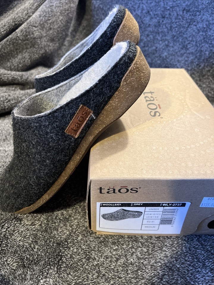 Taos Woolery Grey Wool Clogs Women’s Sz 41 US 10-10.5 With Box Very ...