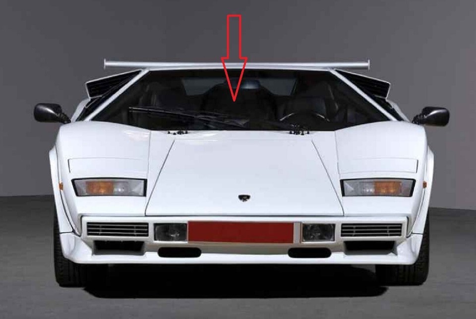 Fits Lamborghini Countach 1974-1991 2 Door Coupe Front Windshield Glass ...