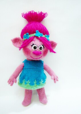 Toy Knitting Pattern -Knit a Pink Troll Doll with your own hands 12 ...
