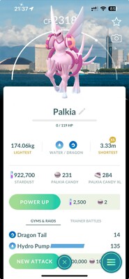 Shiny Origin Forme Palkia Background Fukuoka - Trade 1 Mil Stardust | eBay
