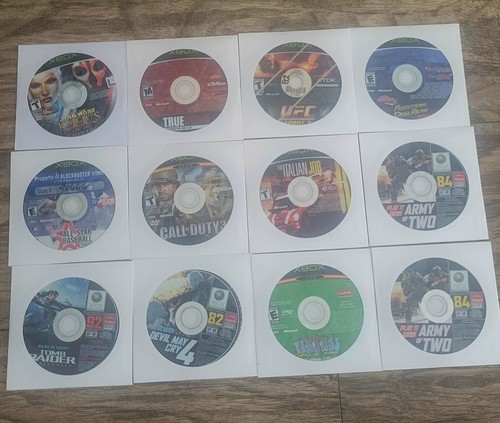 Lot of 12 Xbox Video Games (Discs Only) Tomb Raider, CoD, Ufc, & More ...