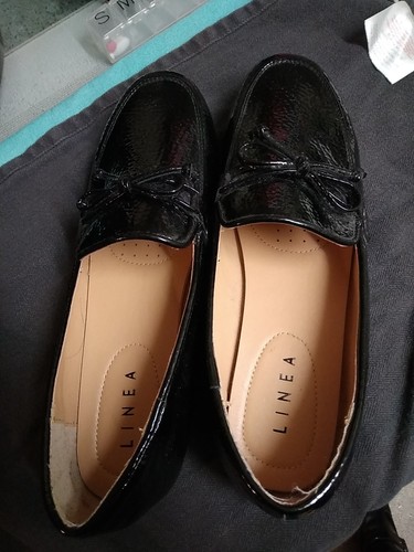 Linea Ladies Shoes Size7 Black Patent | eBay.de