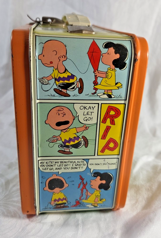 Vintage Peanuts Charlie Brown Snoopy Lucy Metal Lunchbox By Schulz ...