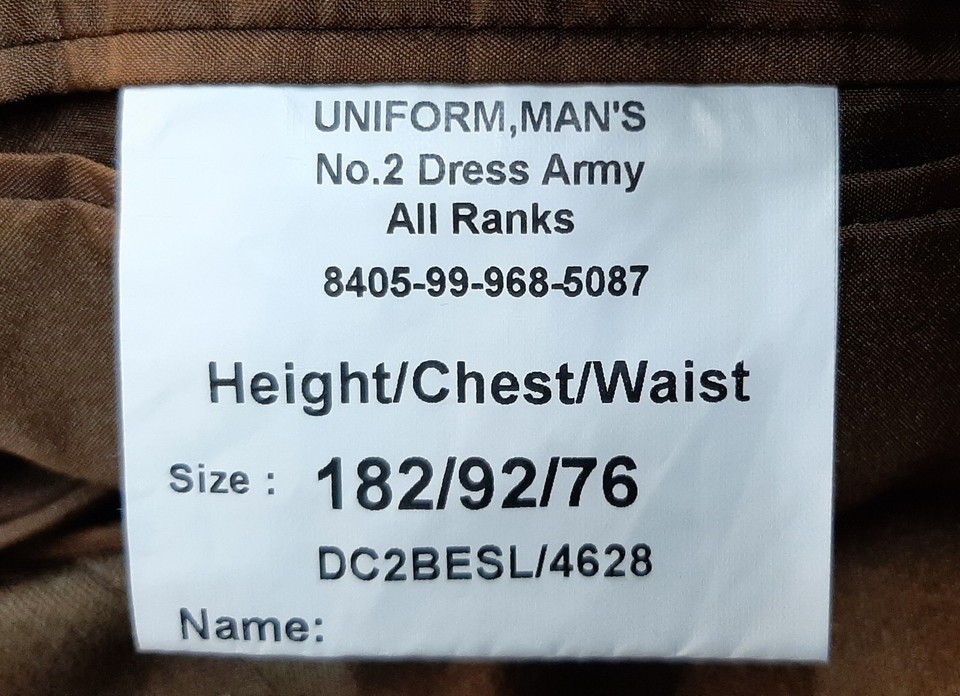 Rlc No2 Giacca British Army Sergente Staff Abilità Presso Arms Fad ...