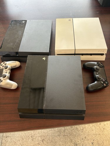 3 Playstation 4 PS4 Original Systems Consoles LOT PARTS REPAIR BROKEN ...