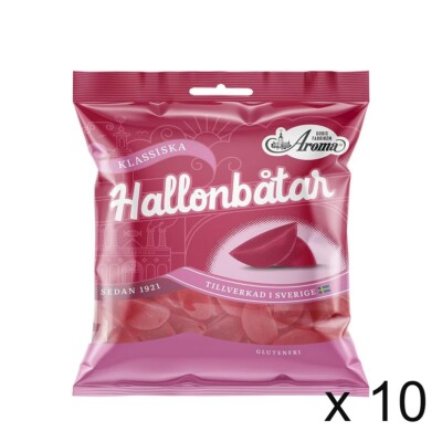 Aroma Raspberry Boats 10-pack (10x125 grams) - Swedish Candy | eBay