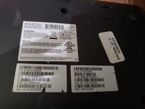 Arris Set Top Box Model : VMS4100/Z216/0712/1000 | eBay