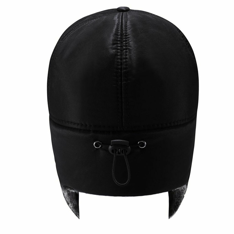 Winter Warm Fleece Lined Hat Windproof Ski Cap with Ear Flaps for Cold ...