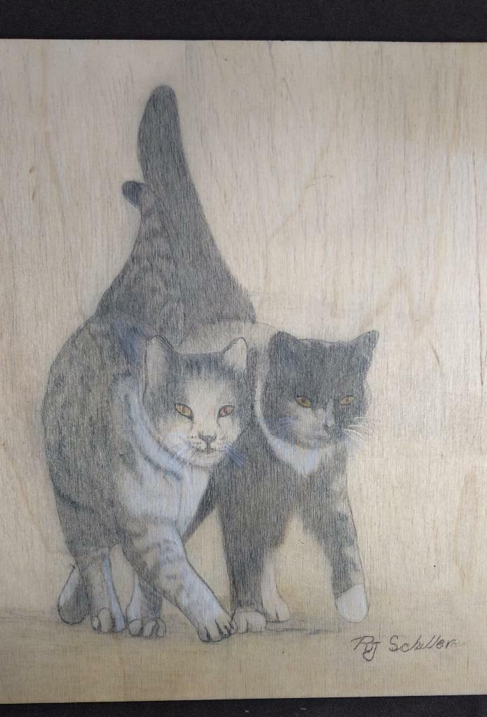 Two Cats Drawing