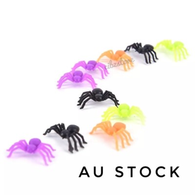25PC Plastic Mini Fake Toy Spiders Kids Plays DIY Halloween Party ...