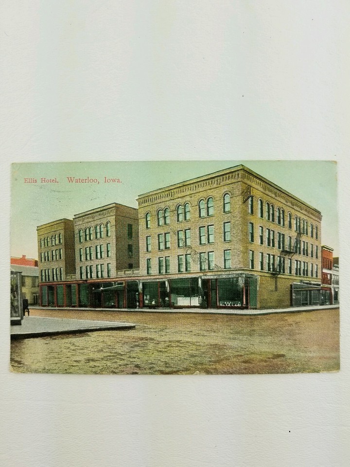 Vintage postcard Ellis Hotel Waterloo Iowa Waterloo postmark A2-354 | eBay