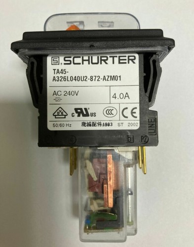 1PCS Schurter TA45-A326L040U2-872-AZM01 AC240V 4.0A Switch With ...