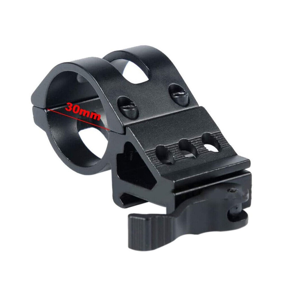Quick Release 1" 30mm QD Offset Picatinny/Weaver Rail Mount for ...