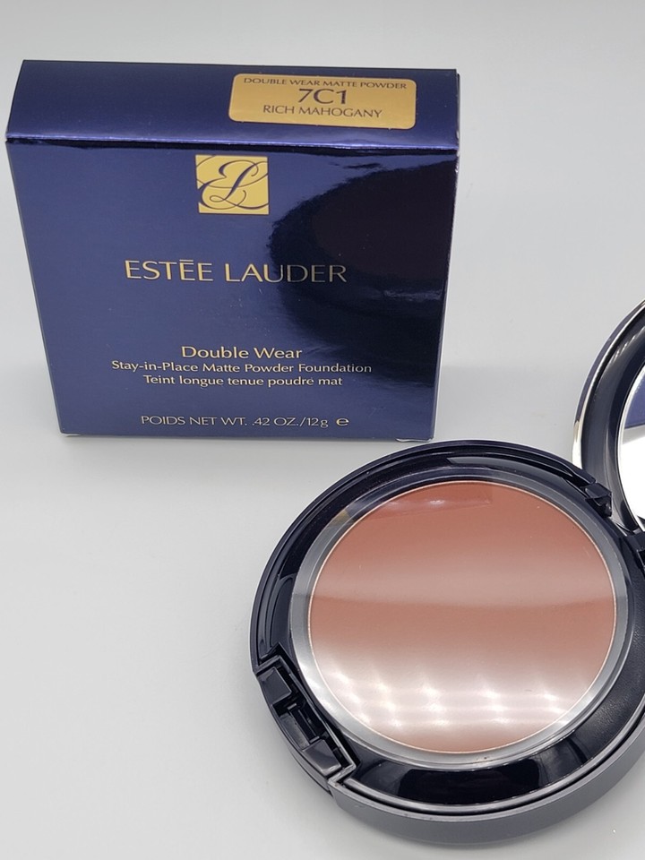Estee Lauder Double Wear Matte Powder Foundation ~7C1 Rich Mahogany ...