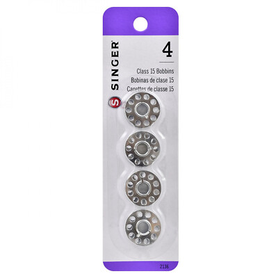 Singer Metal Bobbins Class 15 4 Count | eBay