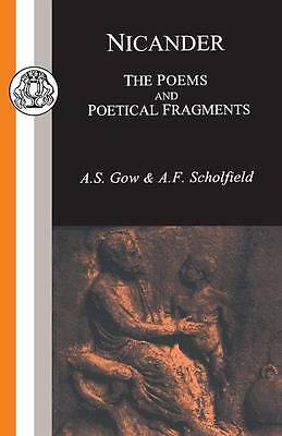The Poems and Poetical Fragments by Nicander of Colophon (Paperback ...