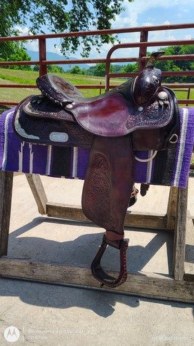 Circle Y Equitation 16" Western Show Saddle With Engraved Silver ...