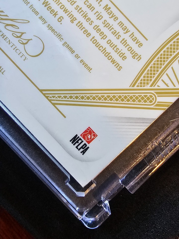 2024 Panini Flawless Drake Maye Rookie Showcase Quad Patch Ruby RC 07/ ...