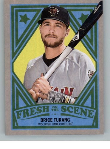 2019 Topps Heritage Minors Fresh On the Scene 11 Brice Turang ...