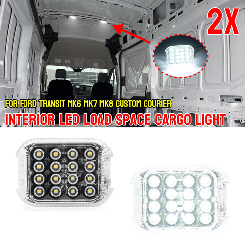 2x Interior LED Load Space Cargo Dome Light For 2014-2023 Ford Transit ...