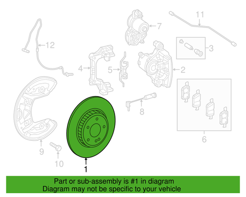 Mercedes Benz Genuine C300 C43 AMG 2017-2023 Rear Disc Brake Rotor OE ...