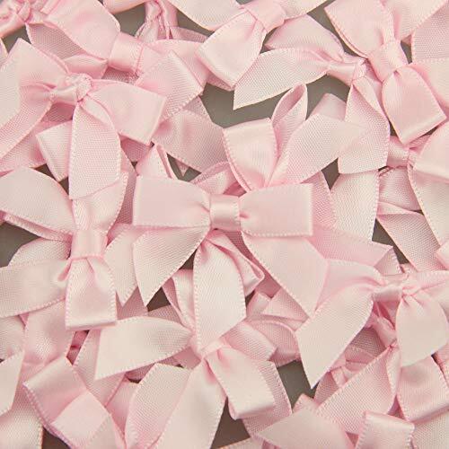 50pcs Boutique 1.5" Pink Satin Ribbon Mini Bows for Craft Sewing ...