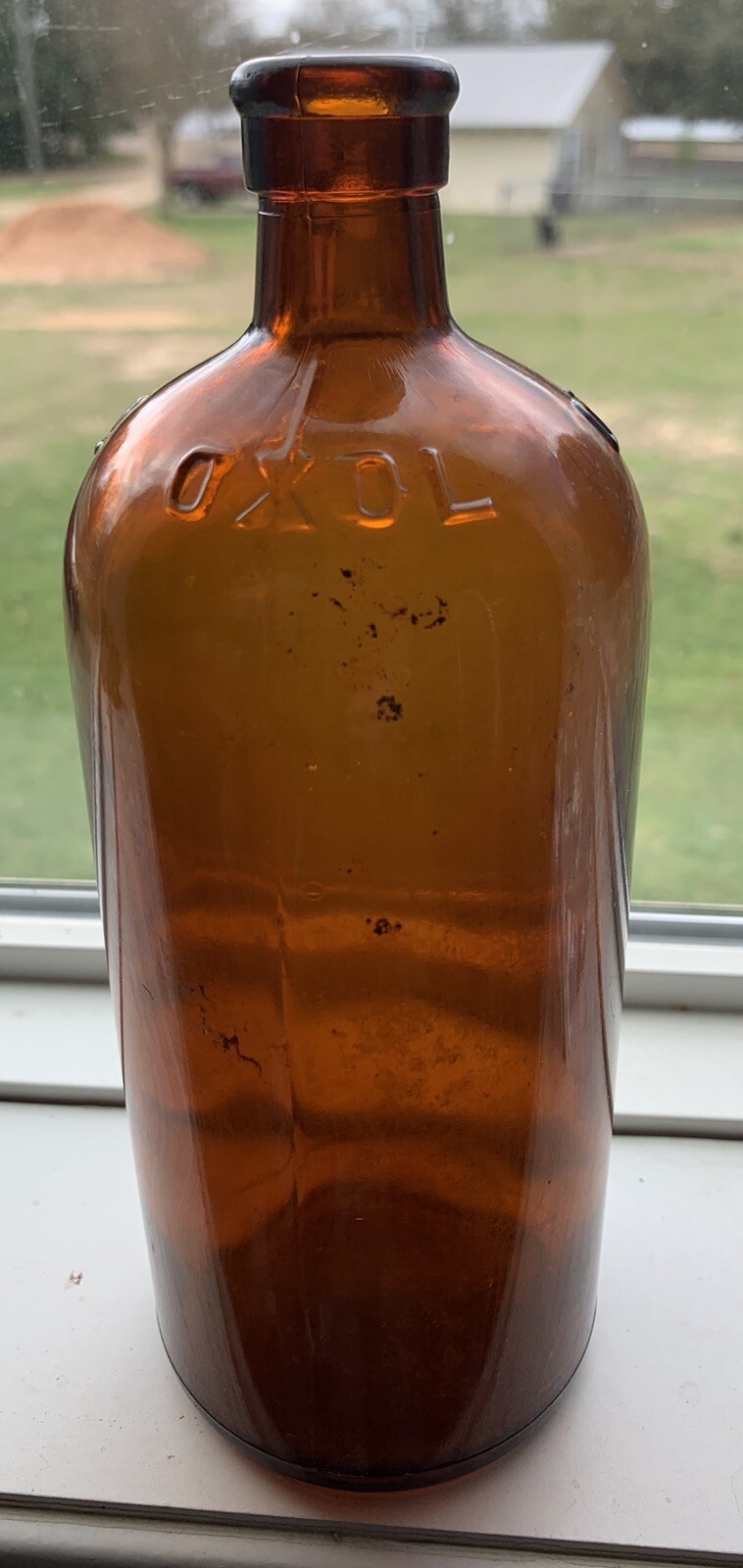 Vintage Oxol 16 ounce Brown Amber Glass Bleach Bottle | eBay