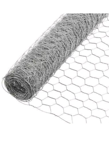 GARDEN GALVANISED CHICKEN WIRE RABBIT WIRE HEXAGONAL MESH FENCING 5MX0 ...