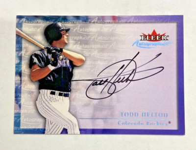 2000 Fleer Autographics Todd Helton Autographed Card | eBay