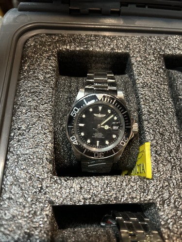 Invicta Pro Diver Black Dial Silver Tone Automatic/Mech Men's Watch ...