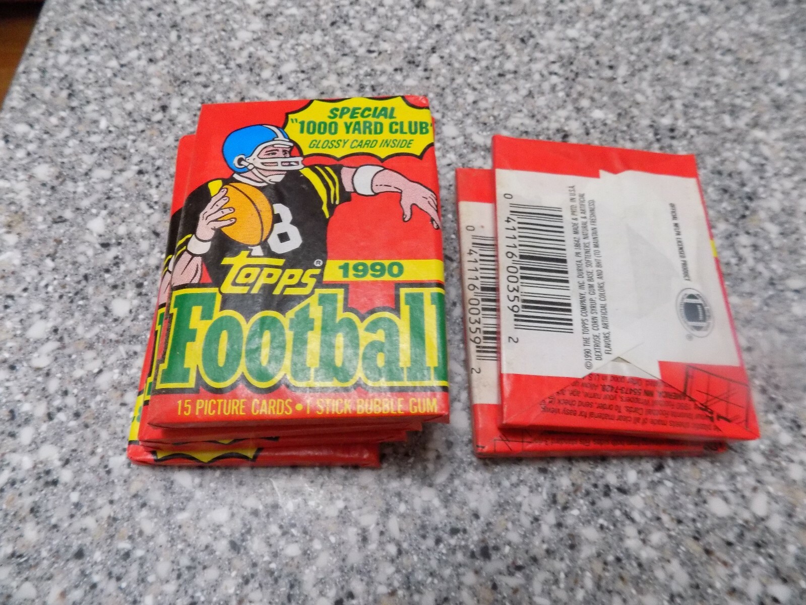 ONE 1990 Topps Football Unopened wax pack | eBay
