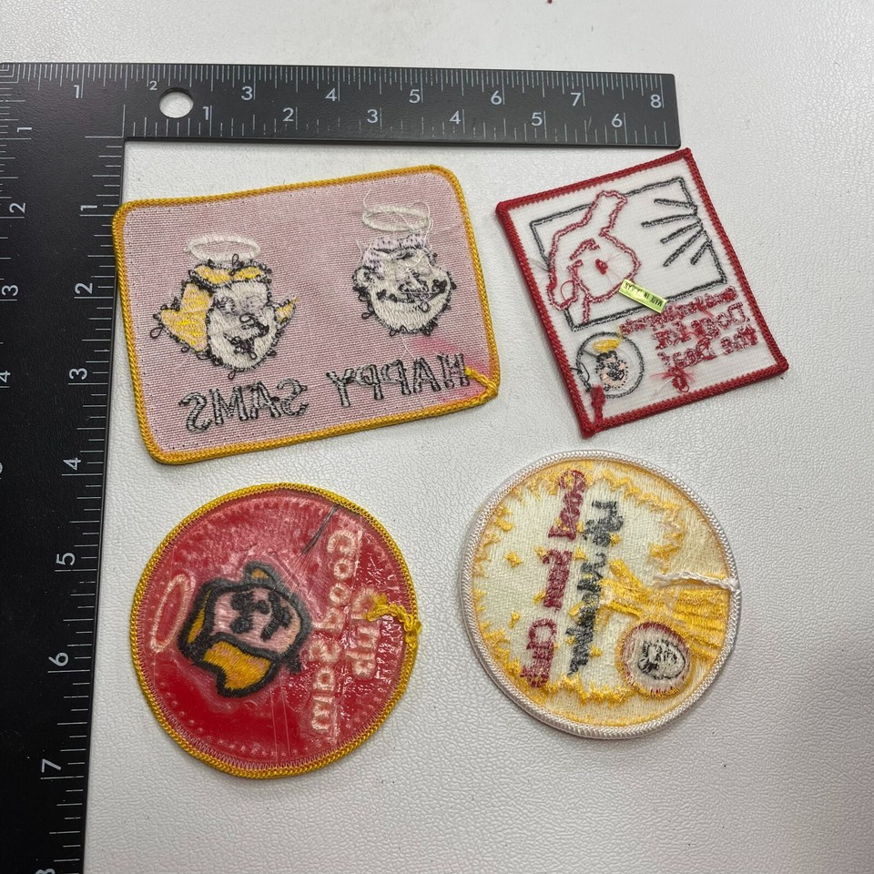 Vtg LOT OF 4 GOOD SAM CLUB / HAPPY SAMS RELATED Patches Inc. Dogs For ...