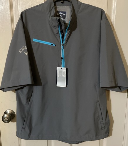 Callaway Golf 1/4 Zip Weather Series S/S Pullover Gray / Teal Mens Size ...