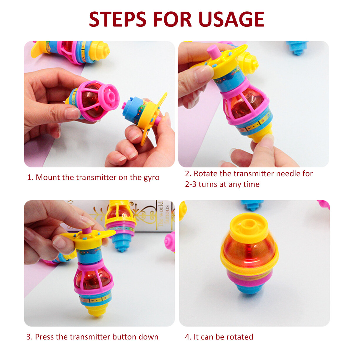 Light Up Flashing Top Toy w/Gyroscope Glowing Spinning Toy w/Gyroscope ...