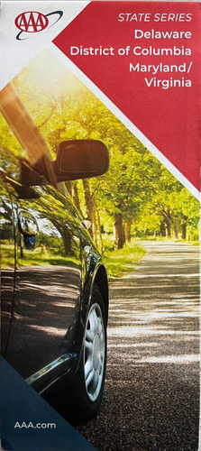 New AAA DELAWARE WASHINGTON DC MARYLAND VIRGINIA STATE ROAD MAP LATEST ...