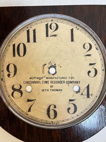 Antique Cincinnati Time Recorder Company - Movement by Seth Thomas ...