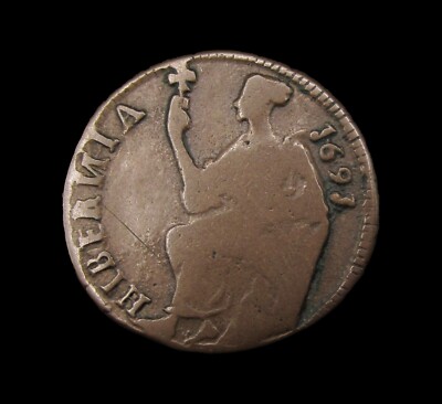 IRELAND JAMES II 1691 LIMERICK HALFPENNY - FINE | eBay