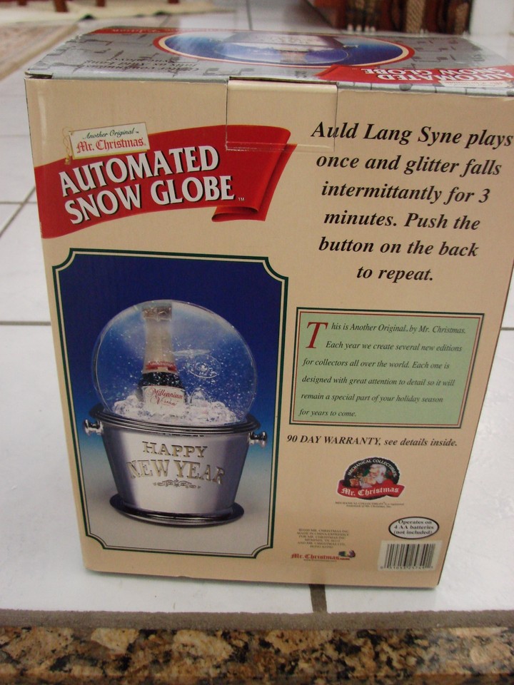 Mr. Christmas 2000 Millenium Musical Happy New Year Automated Snow ...