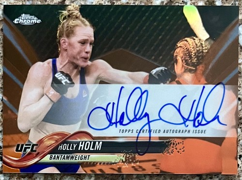 2018 Topps Chrome UFC - Fighter Autographs Holly Holm #FA-HH Orange ...