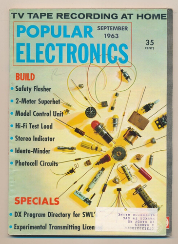 Popular Electronics Magazine Vol. 19 #3 Sep. 1963 TV Tape Recording at ...