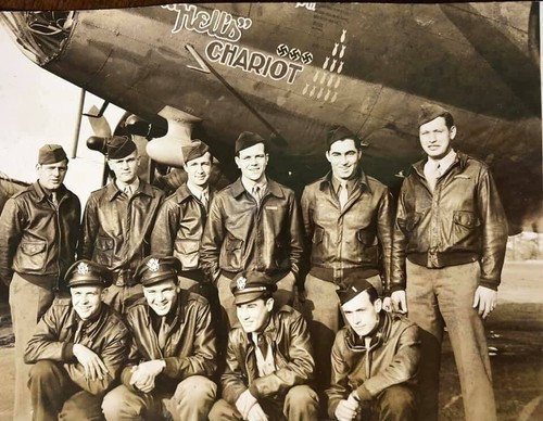 Air Crew of B17 Hell's Chariot 96th BG England 1944 WW2 Re-Print 4x6 | eBay