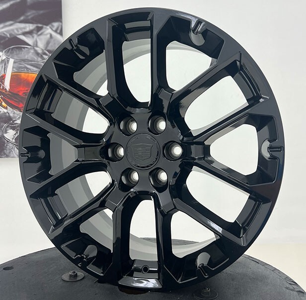 4 NEW GMC Sierra Yukon Denali Tahoe 2024 2023 Gloss Black 22" Wheels ...