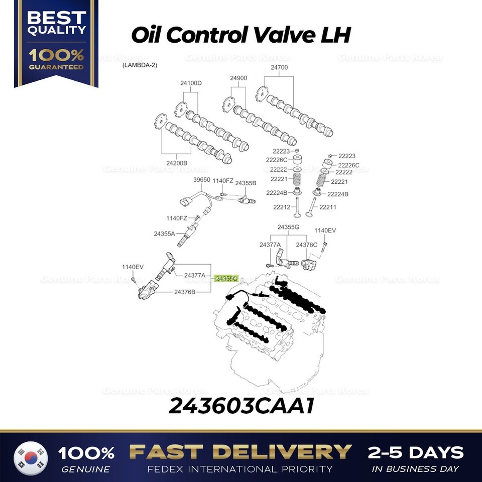⭐Genuine⭐ Oil Control Valve LH 243603CAA1 for Hyundai Genesis Kia | eBay