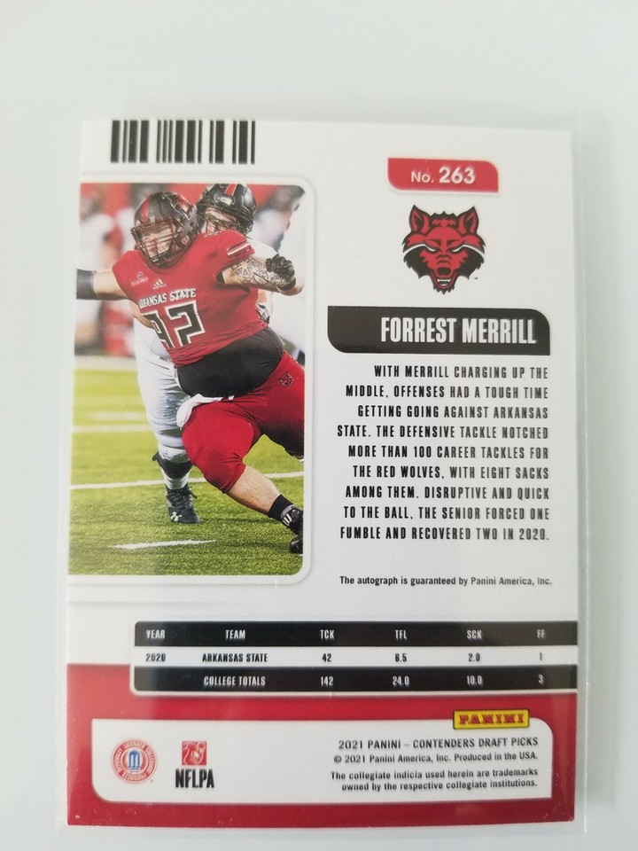 2021 Panini Contenders Draft Picks Football Forrest Merrill AUTO | eBay