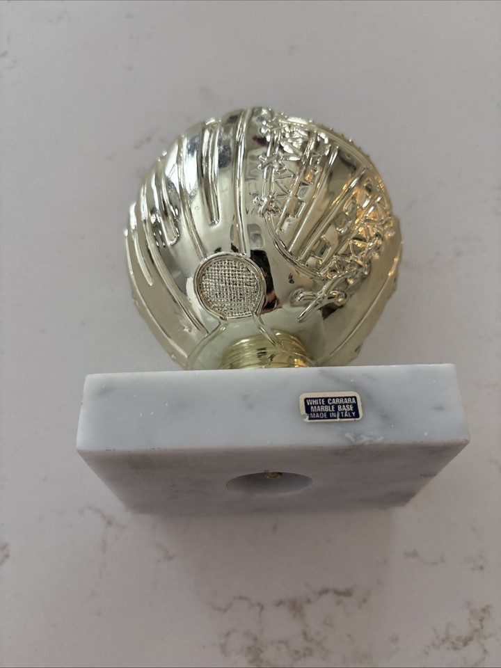 Baseball Trophy Gold Ball Stand and Marble Base | eBay