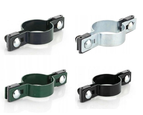 Middle clamp round SET ∅60mm for ∅3mm wire Black fence clamp for fence ...