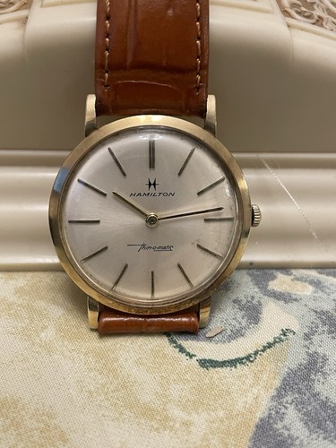 Hamilton Thin-o-matic Solid Gold 14k W/box | eBay