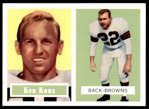 1957 TOPPS ARCHIVES KEN KONZ CLEVELAND BROWNS #52 | eBay